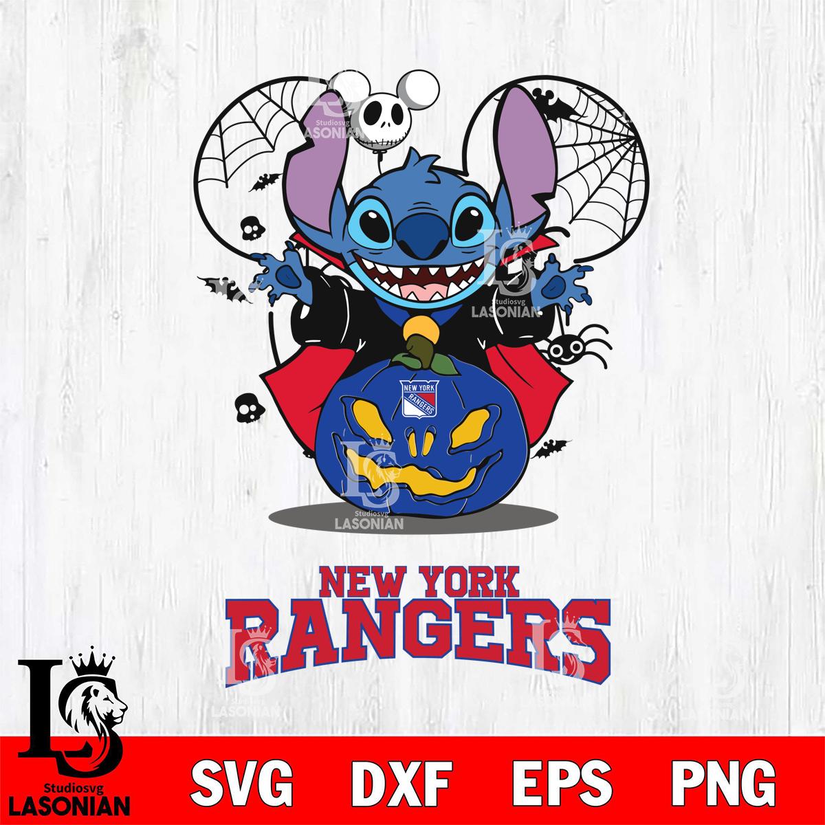 New York Rangers Stitch Horror Halloween – lasoniansvg