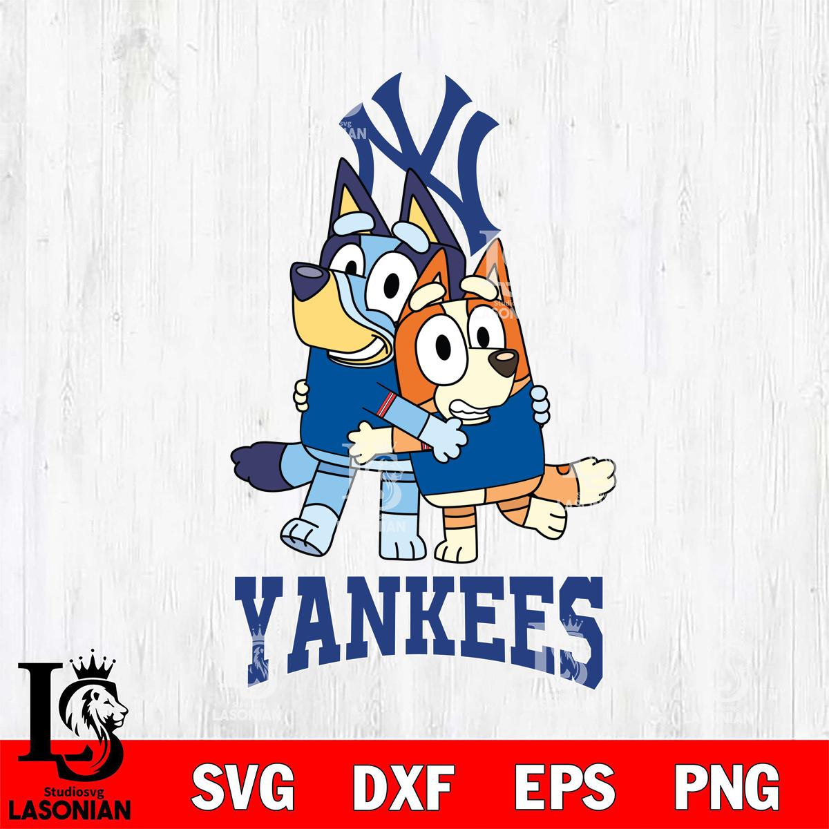 New York Yankees Bluey & Bingo 12 – lasoniansvg