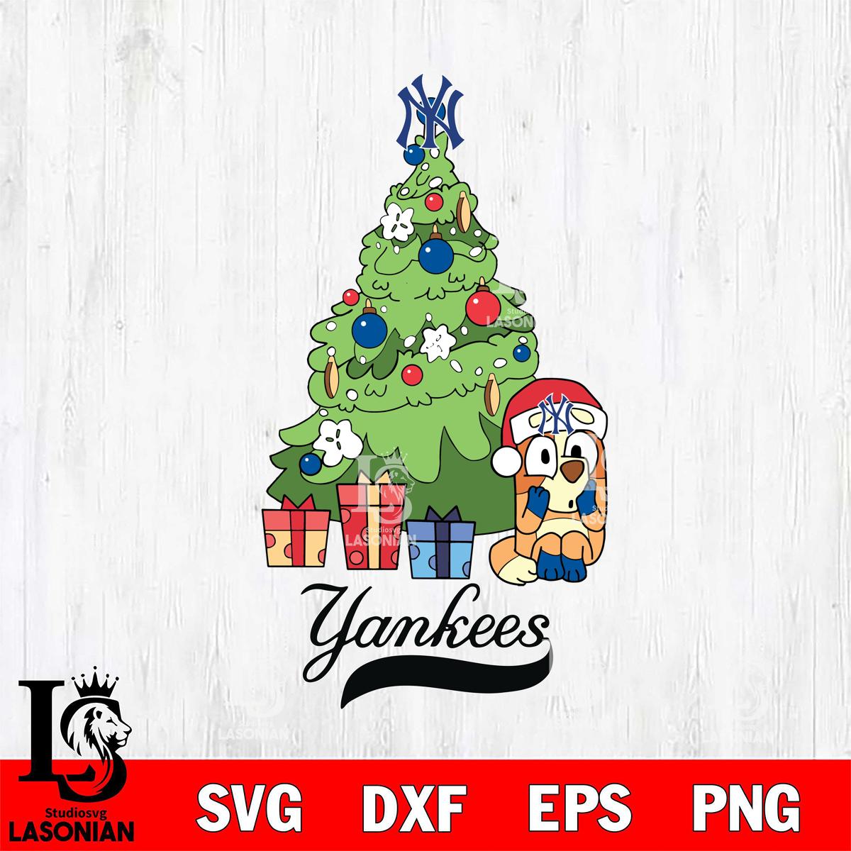 New York Yankees Bluey Chilli Christmas Tree – lasoniansvg