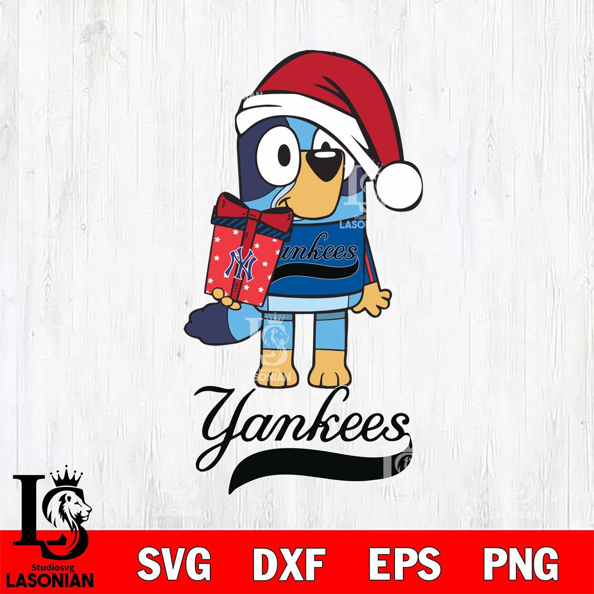 New York Yankees Bluey Christmas – lasoniansvg