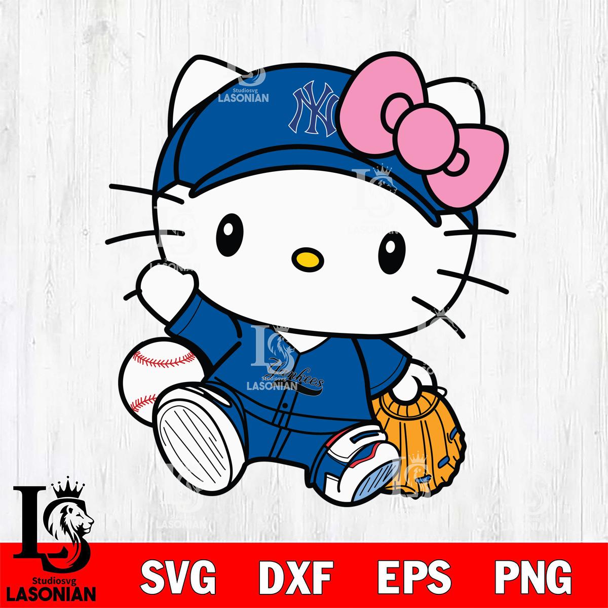 New York Yankees Hello Kitty Baseball Fly – lasoniansvg
