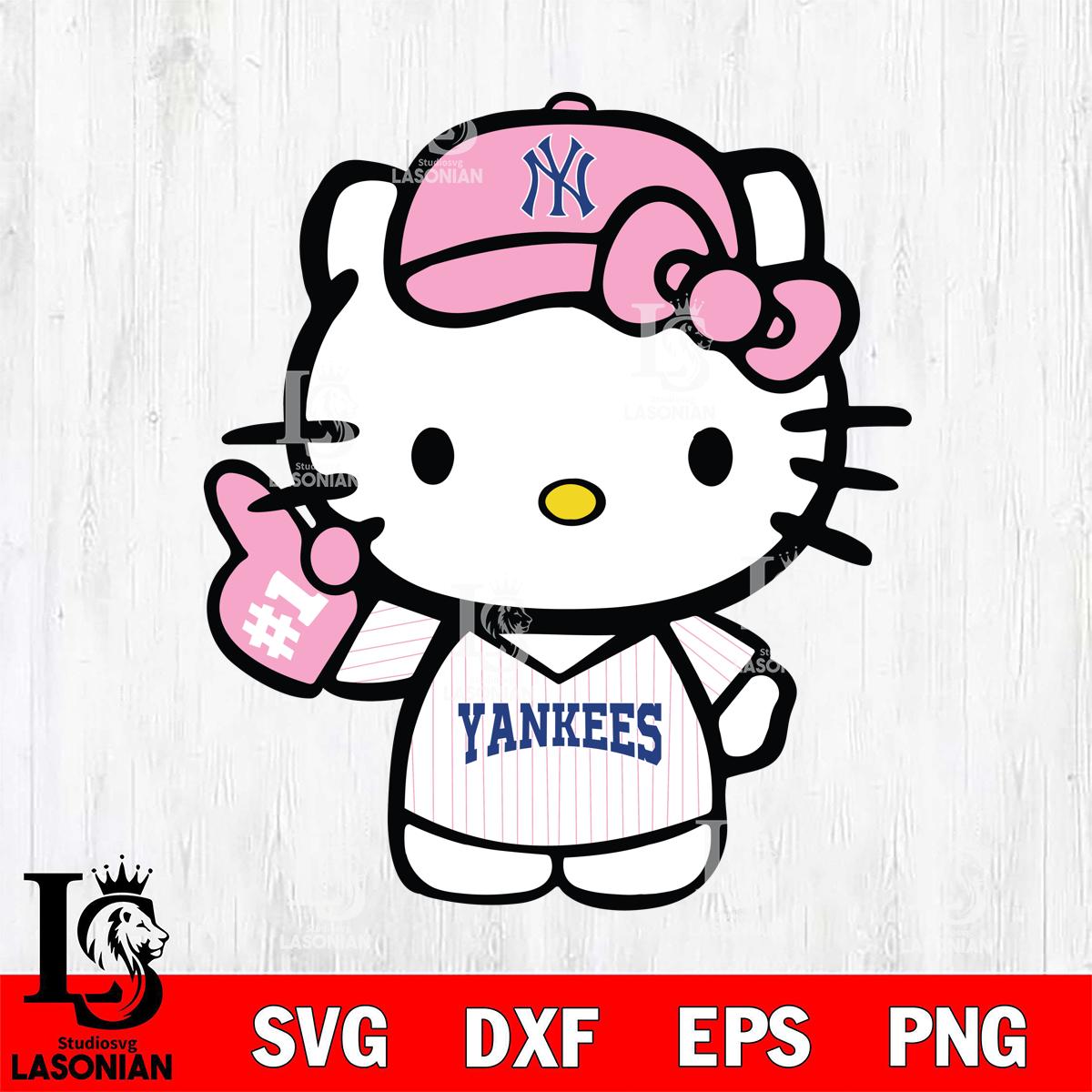 New York Yankees Hello Kitty Pink Baseball 9 – lasoniansvg