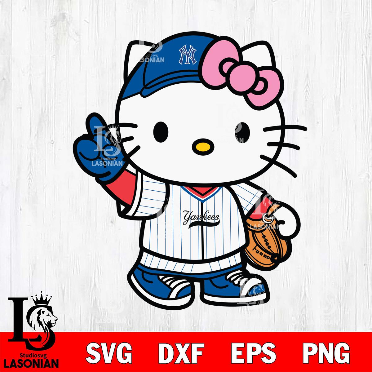 New York Yankees Pink Hello Kitty Baseball – lasoniansvg
