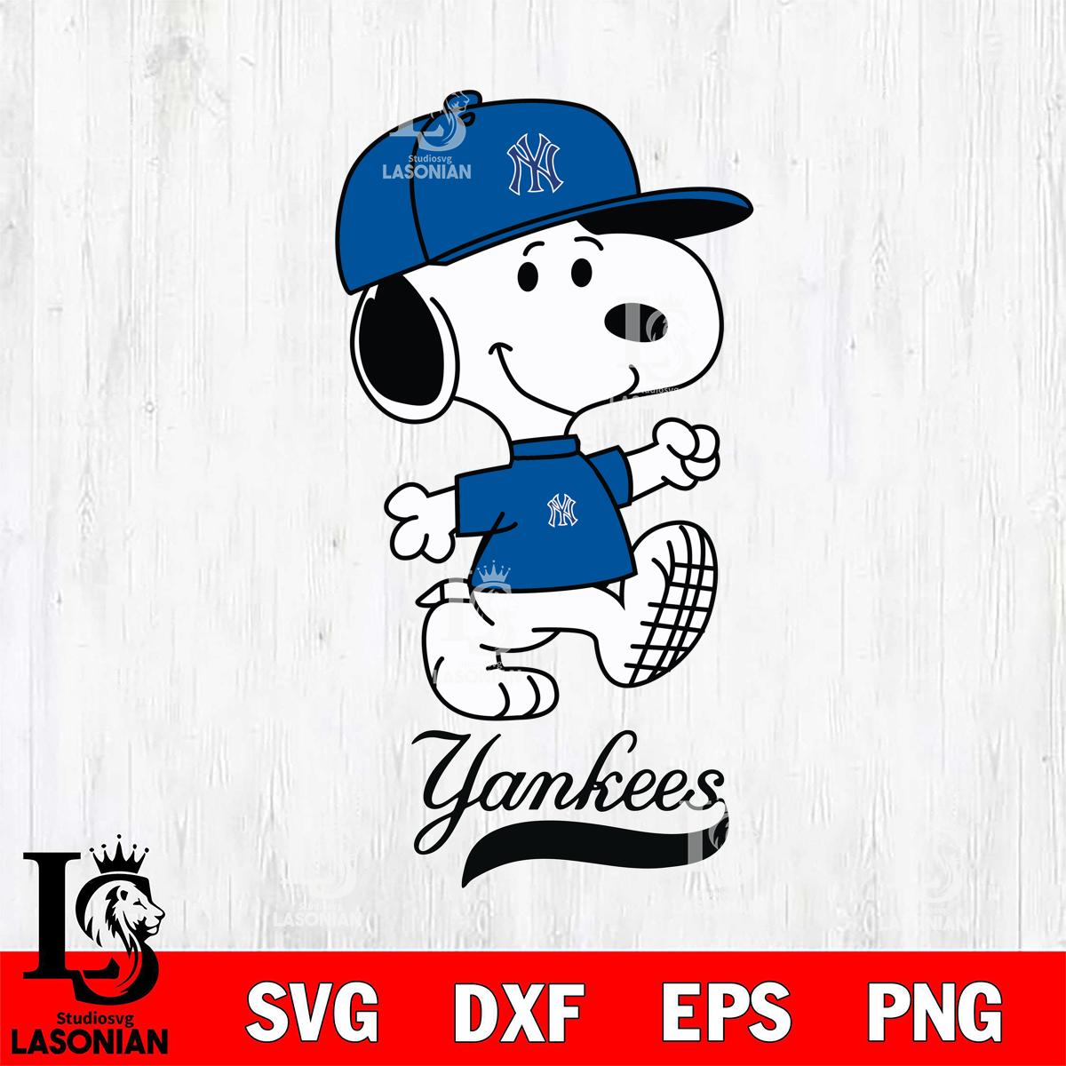New York Yankees Snoopy Baseball – lasoniansvg