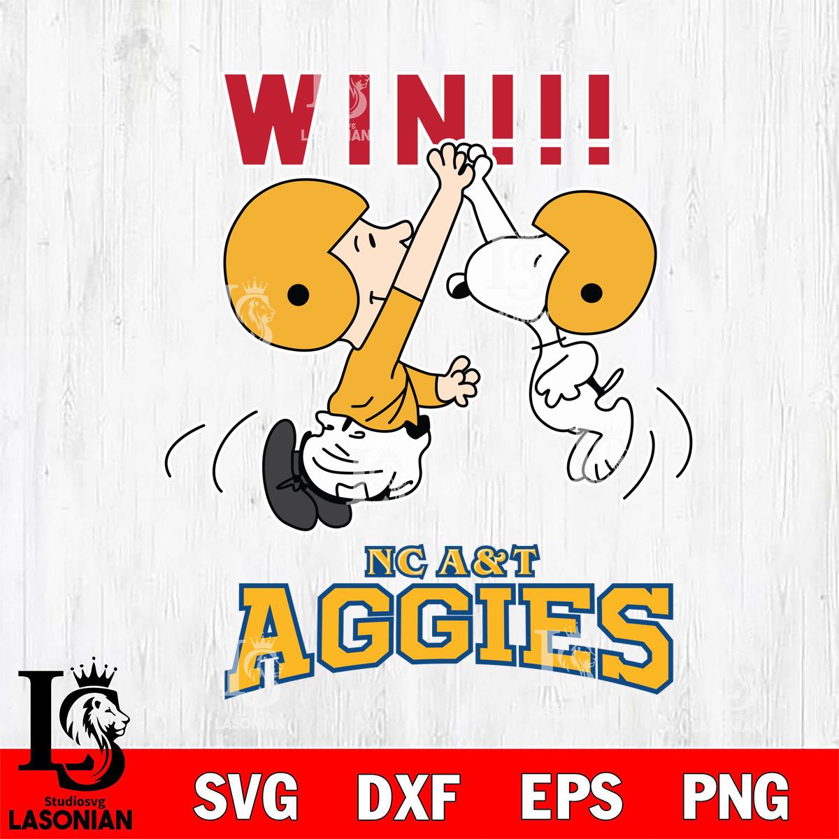 North Carolina A&T Charlie Brown and Snoopy Win – lasoniansvg
