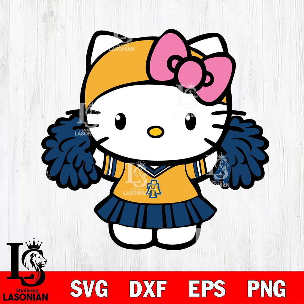 North Carolina A&T Hello Kitty Cheerleader 5 – lasoniansvg