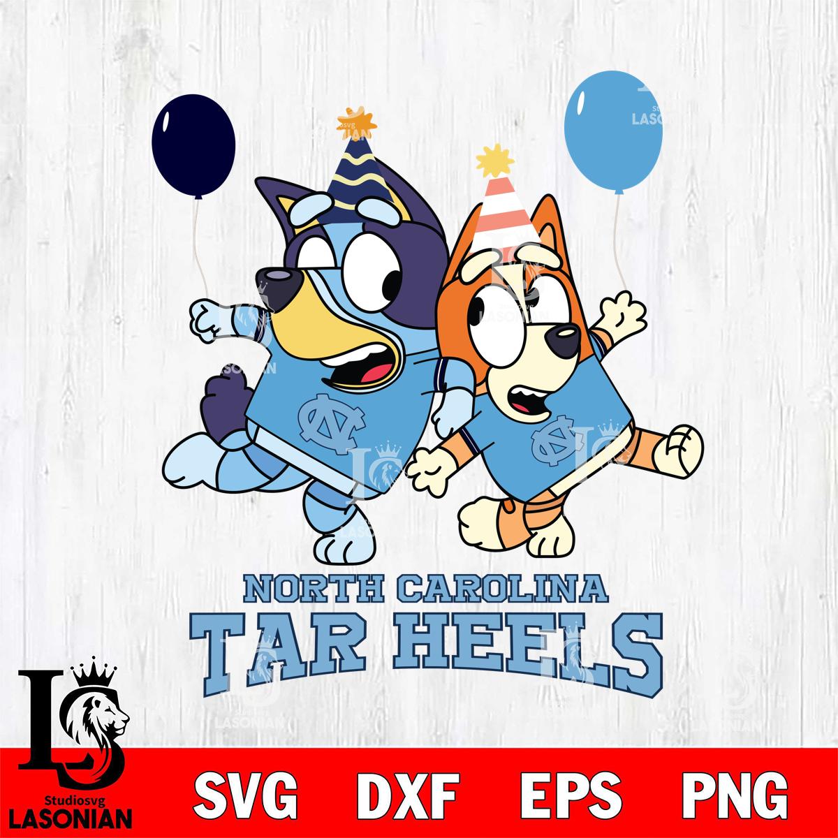 North Carolina Tar Heels Bluey & Bingo 2 – lasoniansvg