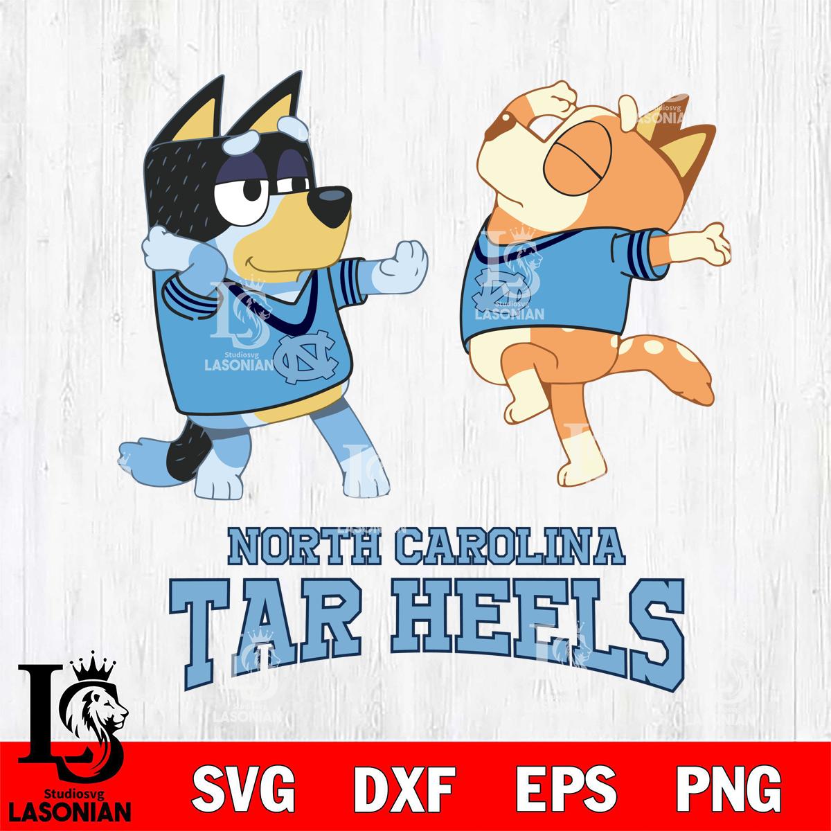 North Carolina Tar Heels Bluey Dance – lasoniansvg