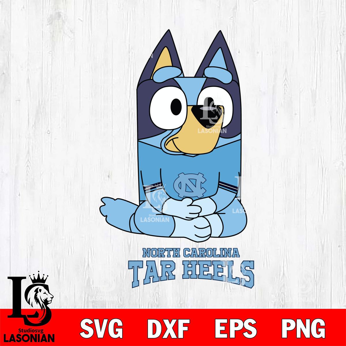 North Carolina Tar Heels Bluey Styles Football – lasoniansvg