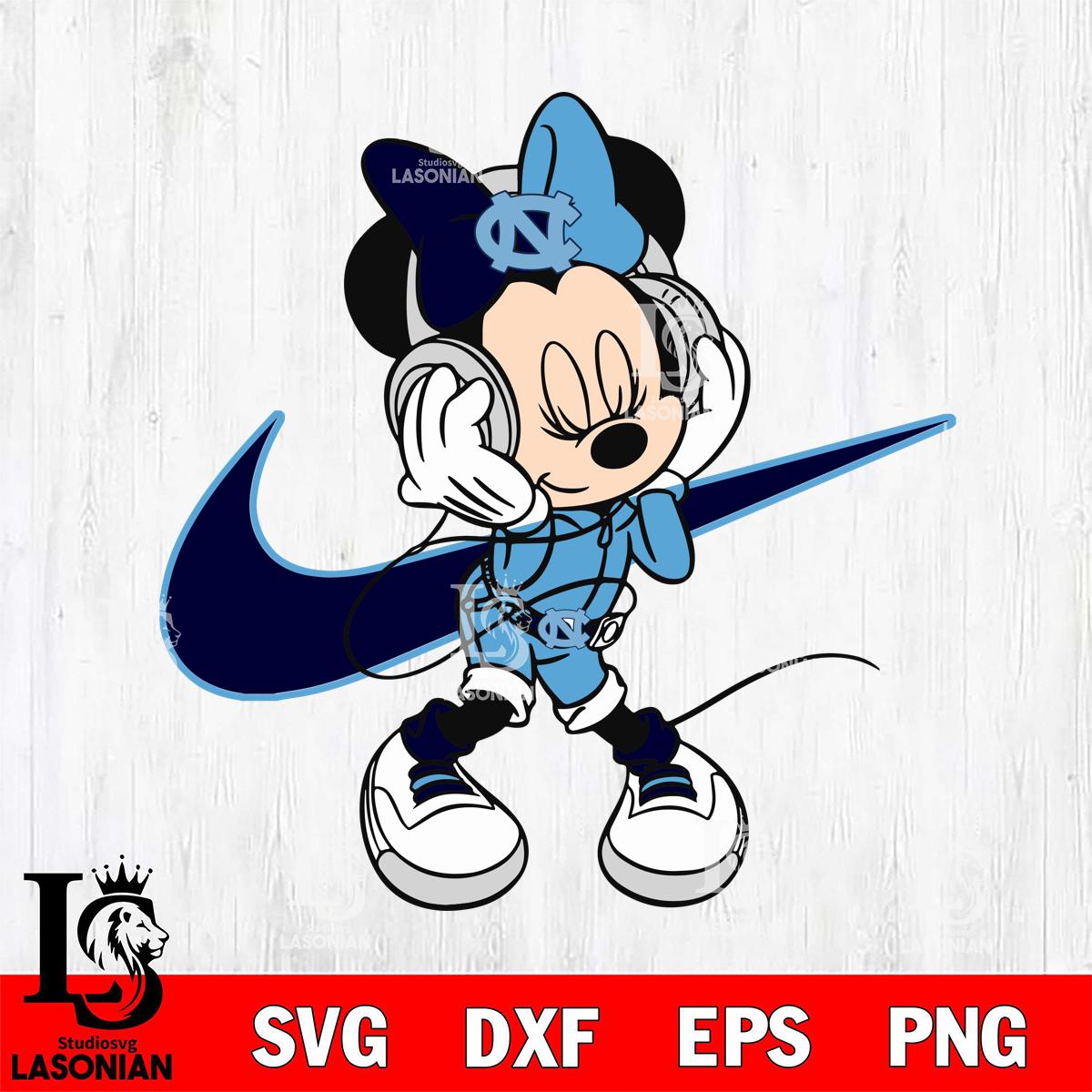 North Carolina Tar Heels Cute Minnie Mouse Dancing – lasoniansvg