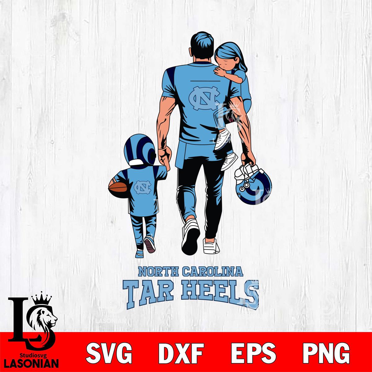 North Carolina Tar Heels Father And Son Football – lasoniansvg