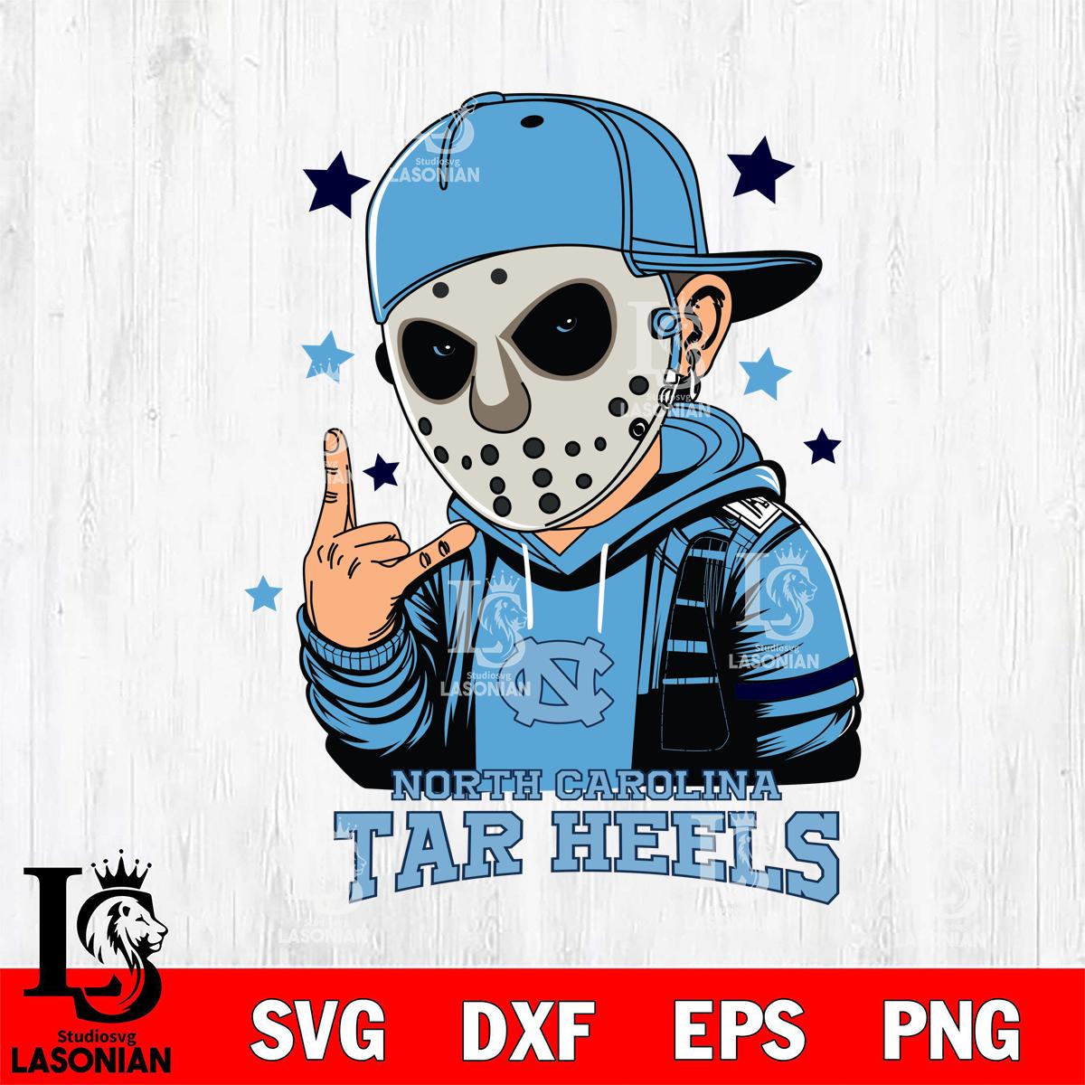 North Carolina Tar Heels Jason Voorhees Horror 9 – lasoniansvg