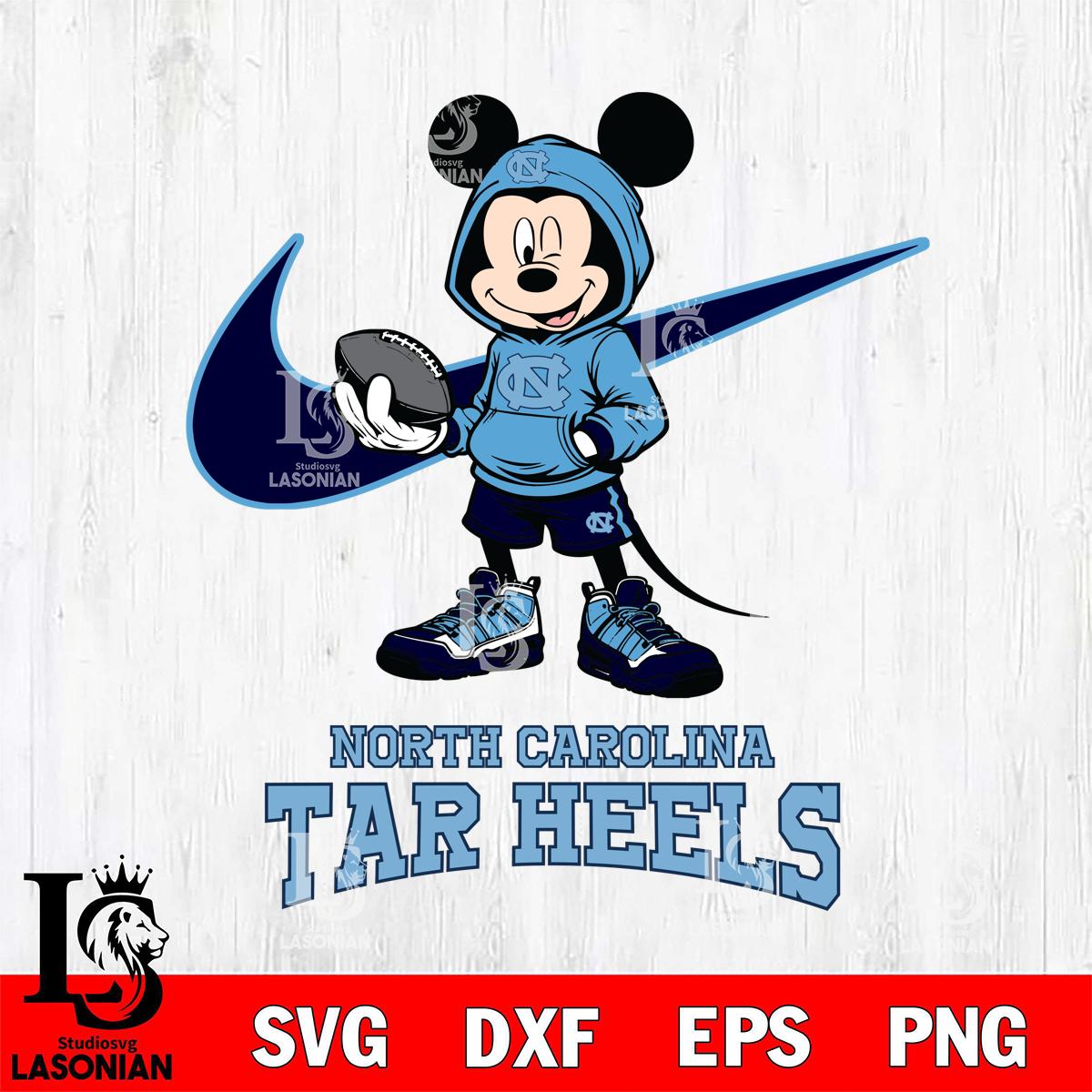 North Carolina Tar Heels Mikey Mouse Disney NIKE – lasoniansvg