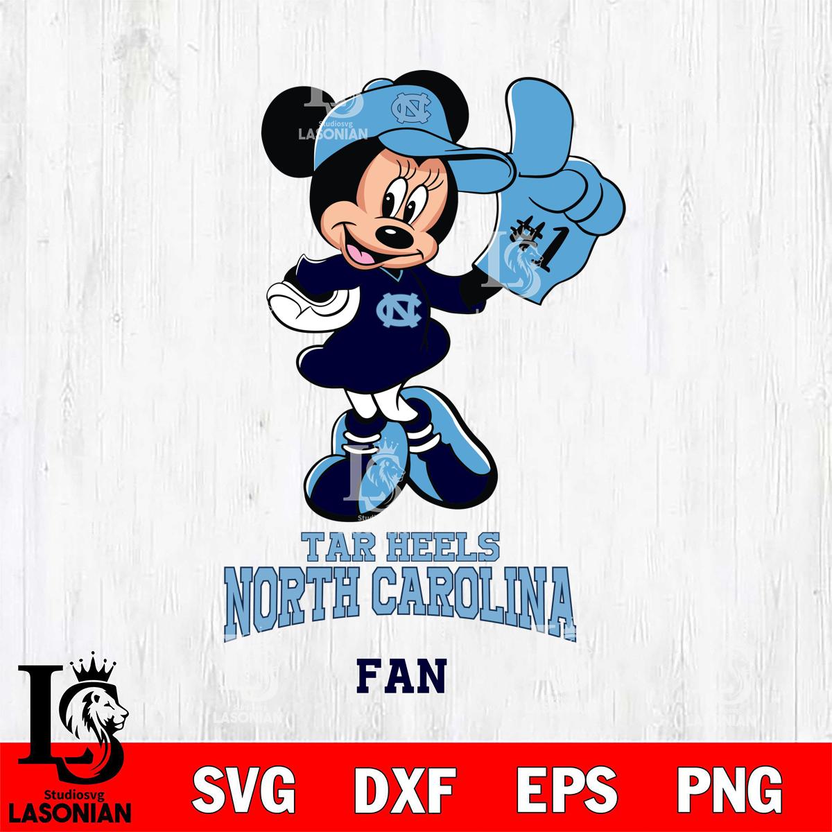 North Carolina Tar Heels #1 Fan Minnie Mouse – lasoniansvg