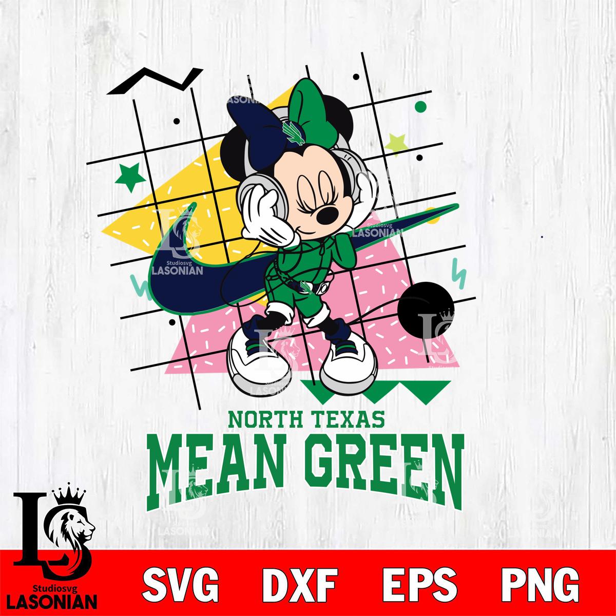 North Texas Mean Green Minnie Mouse Dancing – lasoniansvg