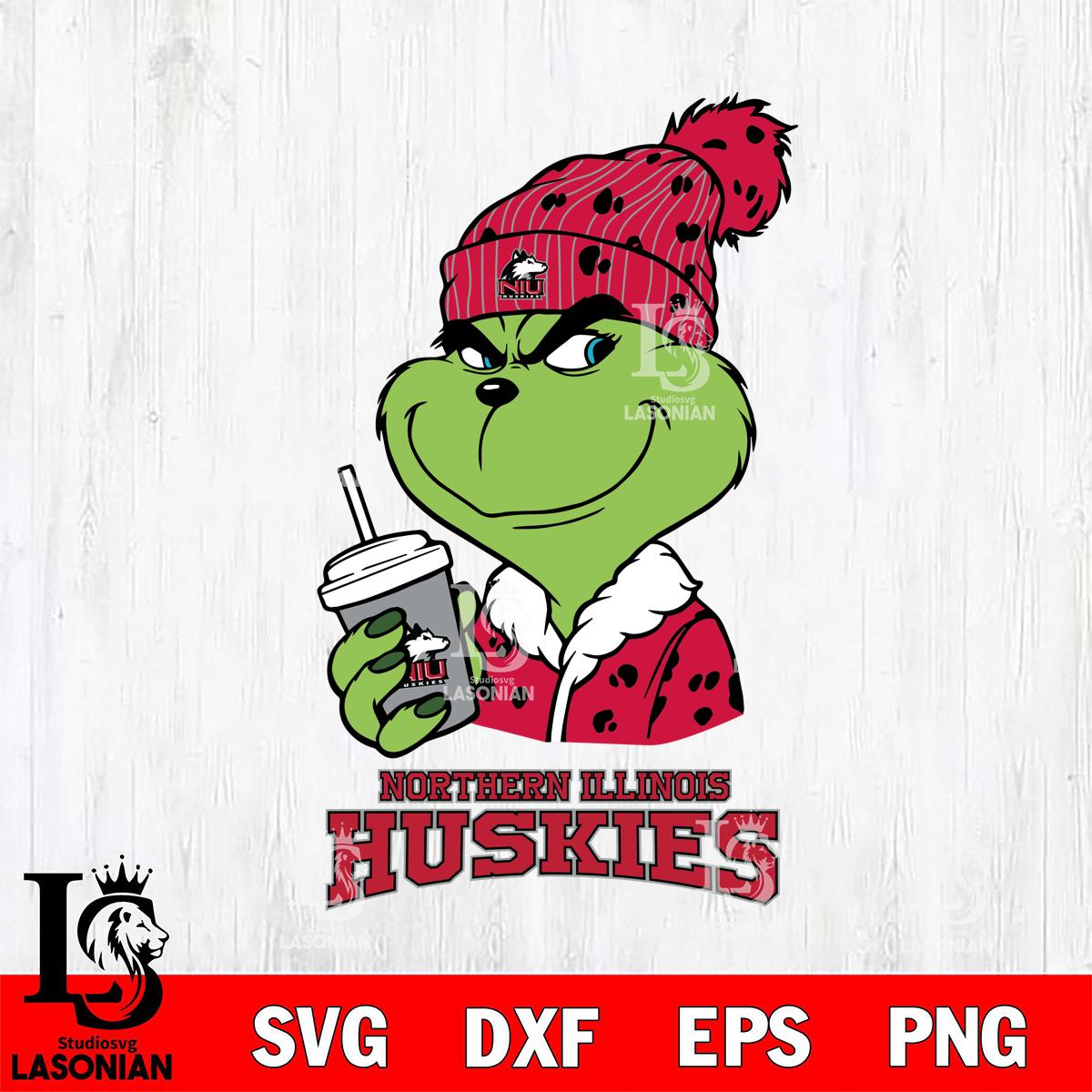 Northern Illinois Huskies Grinch Cofffe Christmas – lasoniansvg