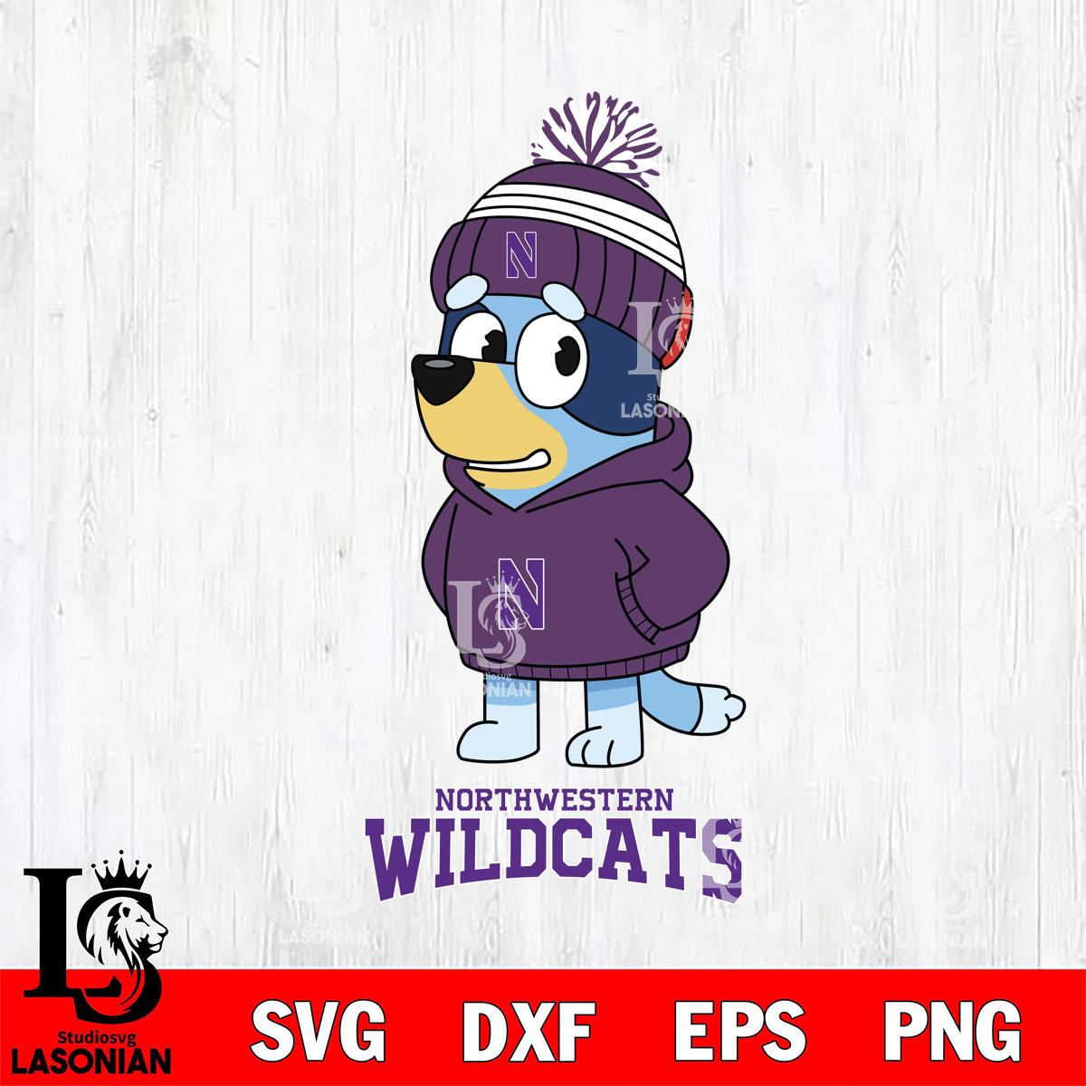 Northwestern Wildcats Bluey Hoodie rugby – lasoniansvg