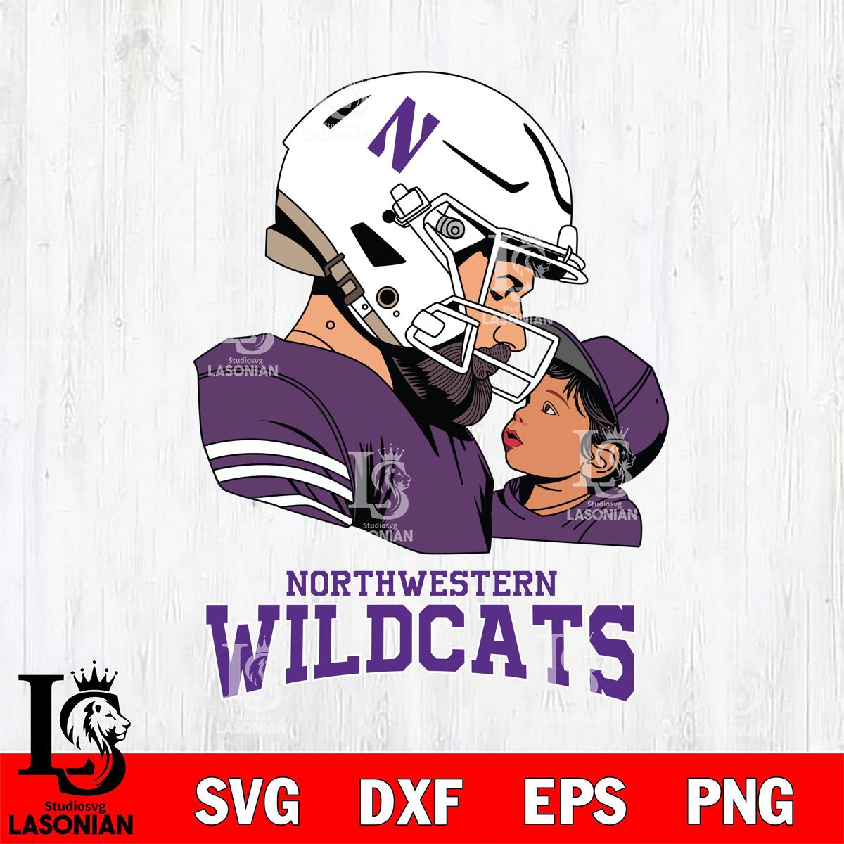 Northwestern Wildcats Father And Child Rugby – lasoniansvg