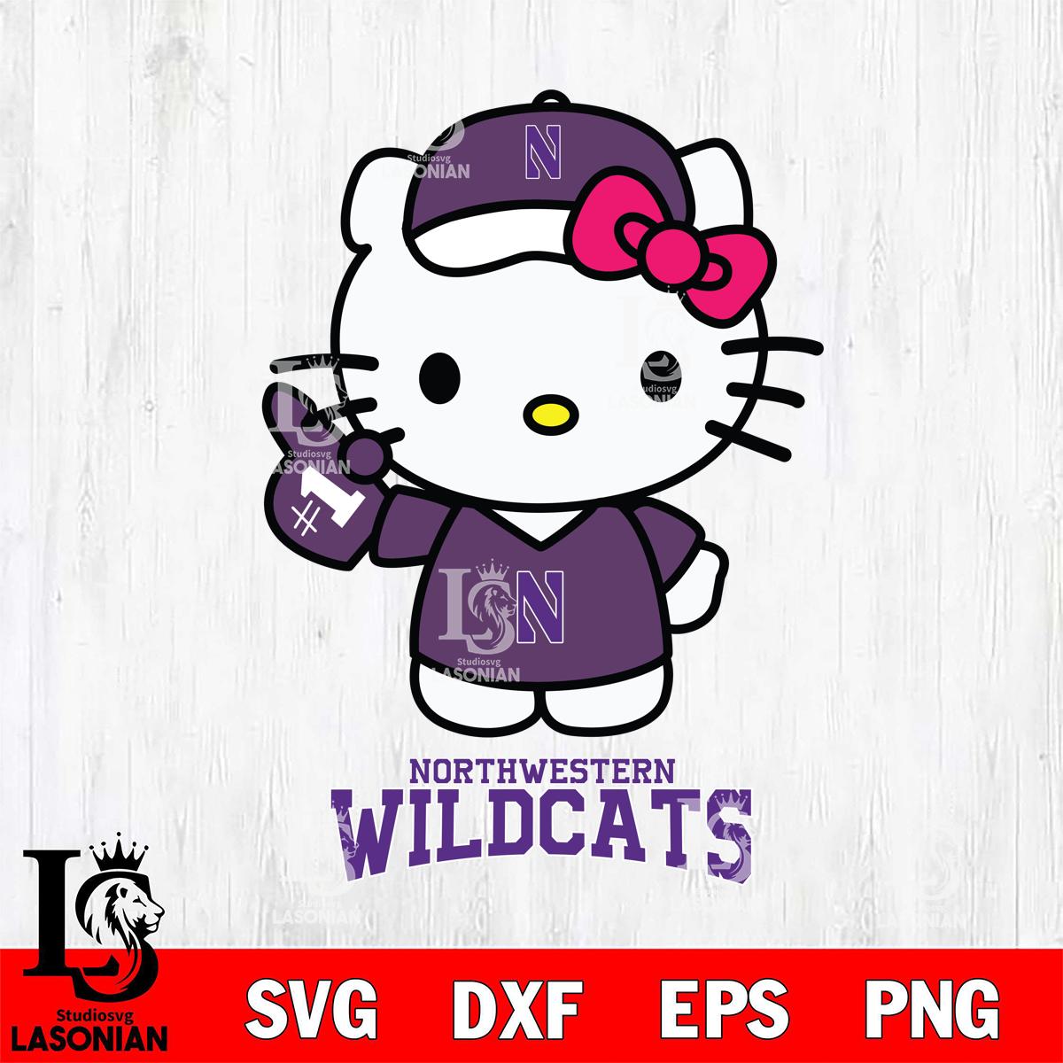 Northwestern Wildcats Hello Kitty Best Fan – lasoniansvg