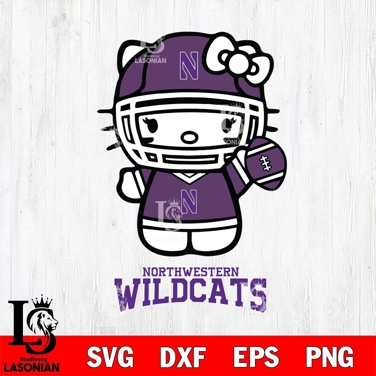 Northwestern Wildcats Hello Kitty NCAA 1 – lasoniansvg