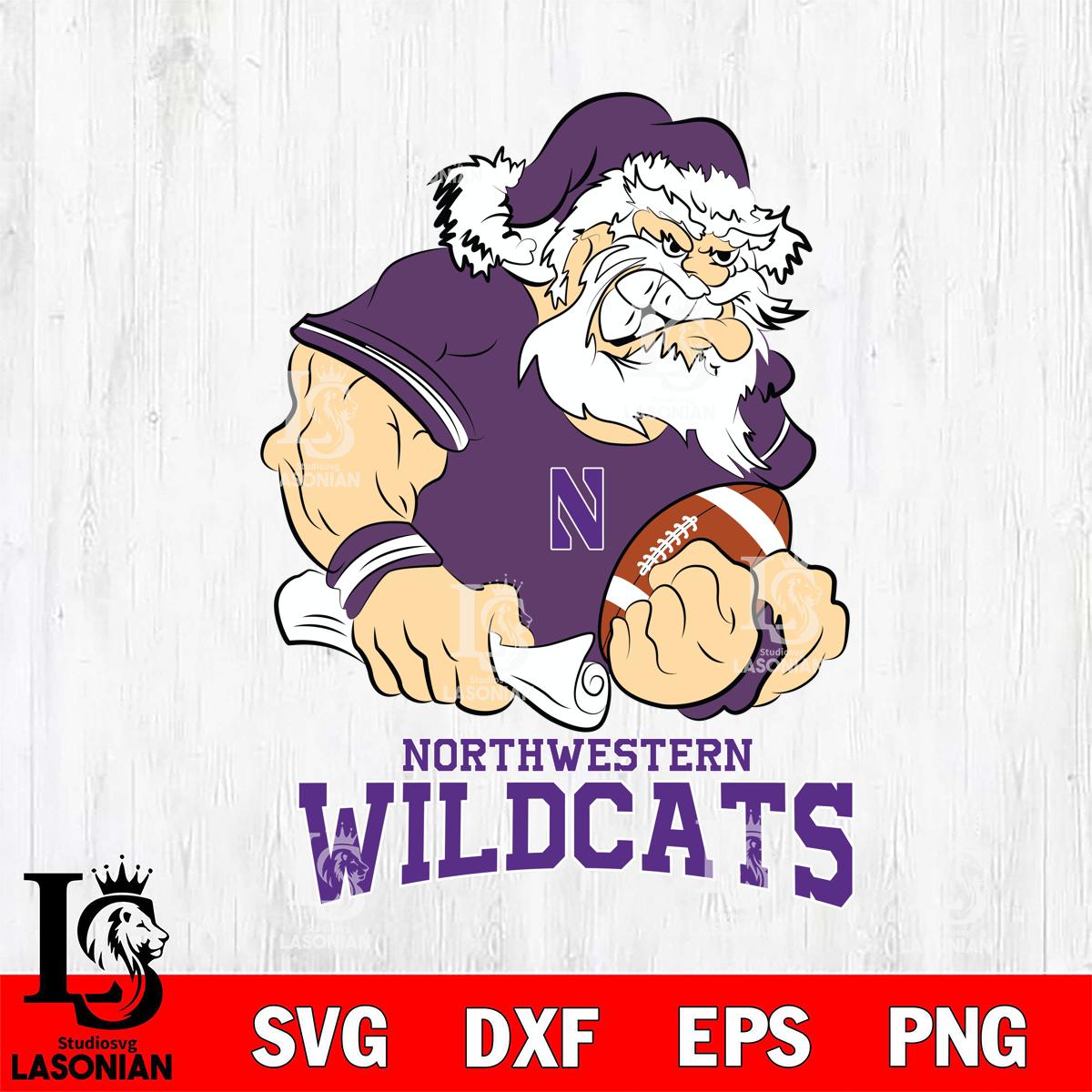 Northwestern Wildcats Santa Claus Angry – lasoniansvg