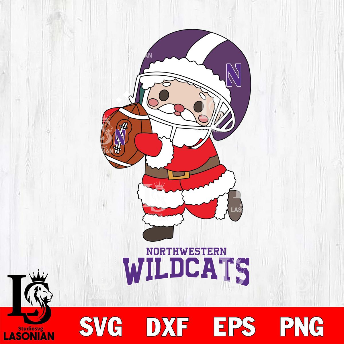 Northwestern Wildcats Santa Claus Cute – lasoniansvg