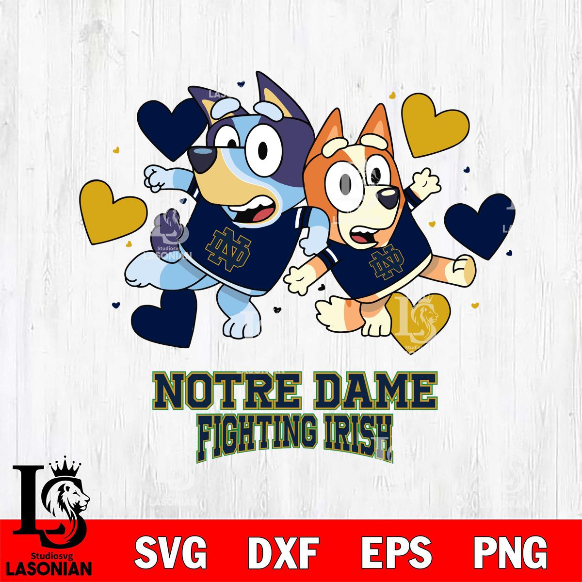 Notre Dame Fighting Irish Bluey & Bingo 10 – lasoniansvg