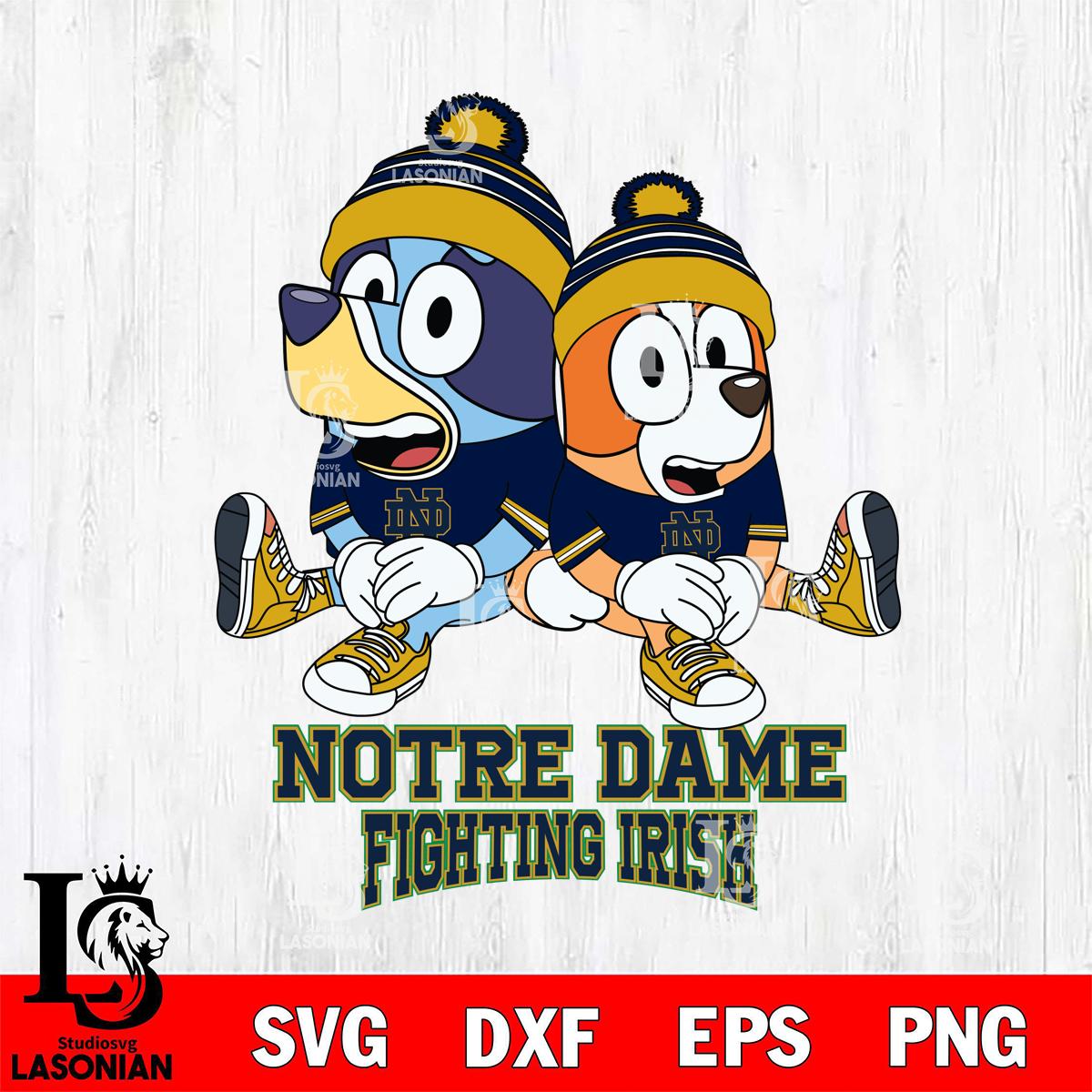 Notre Dame Fighting Irish Bluey & Bingo 8 – lasoniansvg