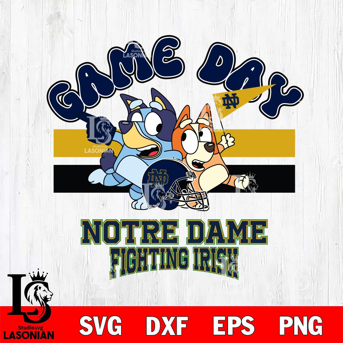 Notre Dame Fighting Irish Bluey & Bingo 9 – lasoniansvg