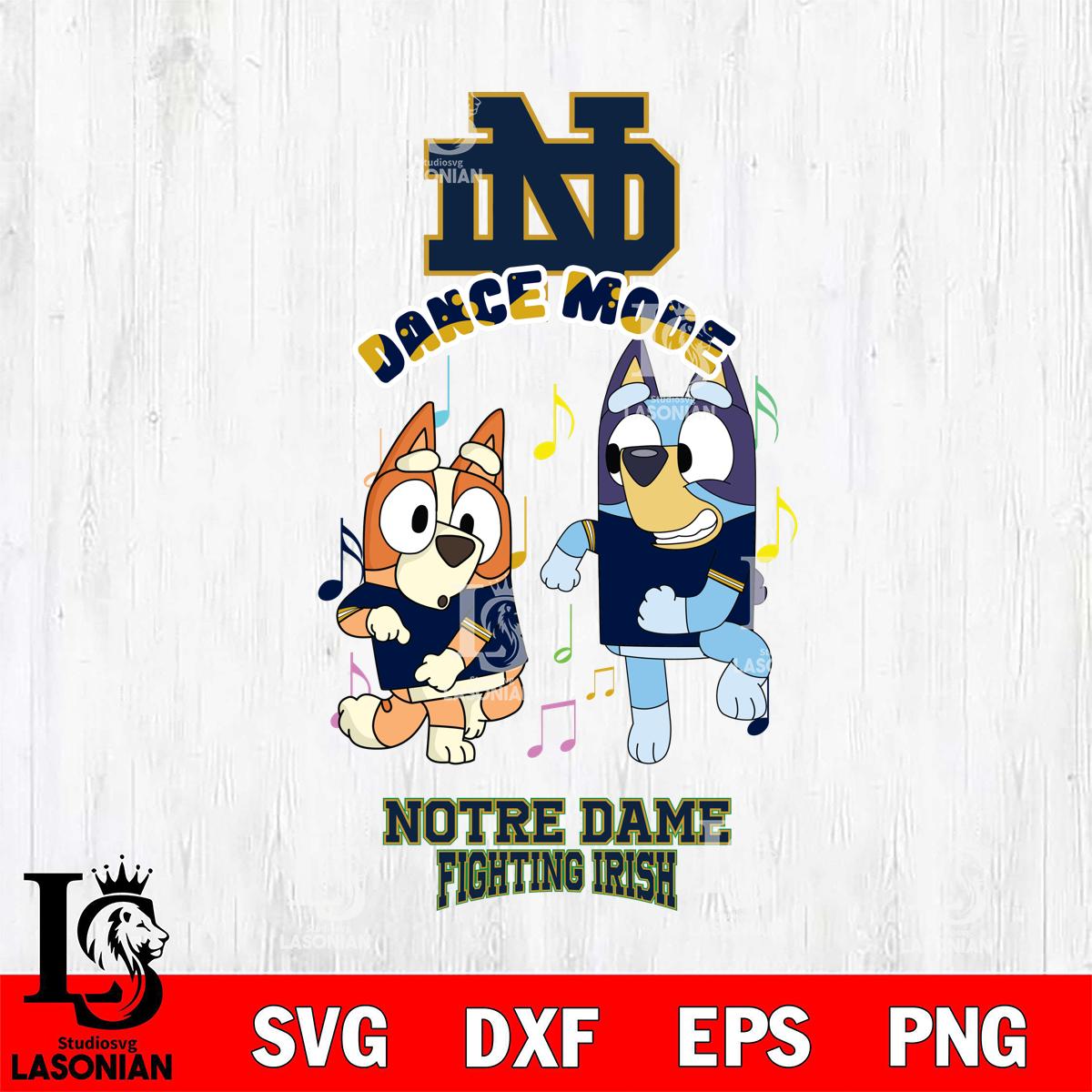 Notre Dame Fighting Irish Bluey Bingo Dance Mode – lasoniansvg