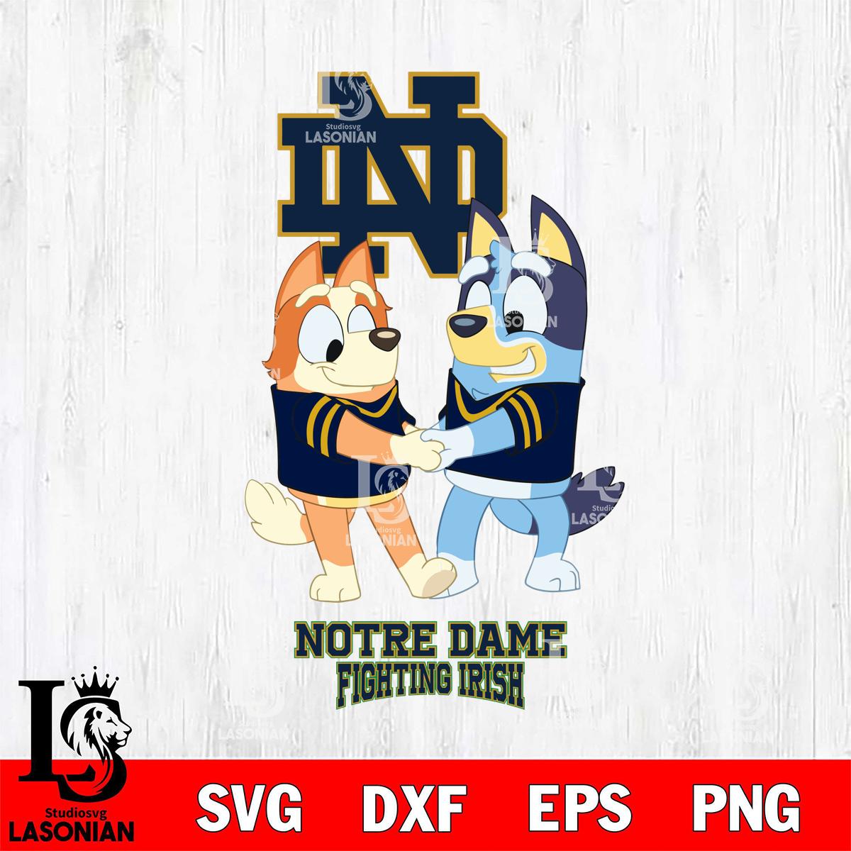 Notre Dame Fighting Irish Bluey Chilli Dance – lasoniansvg
