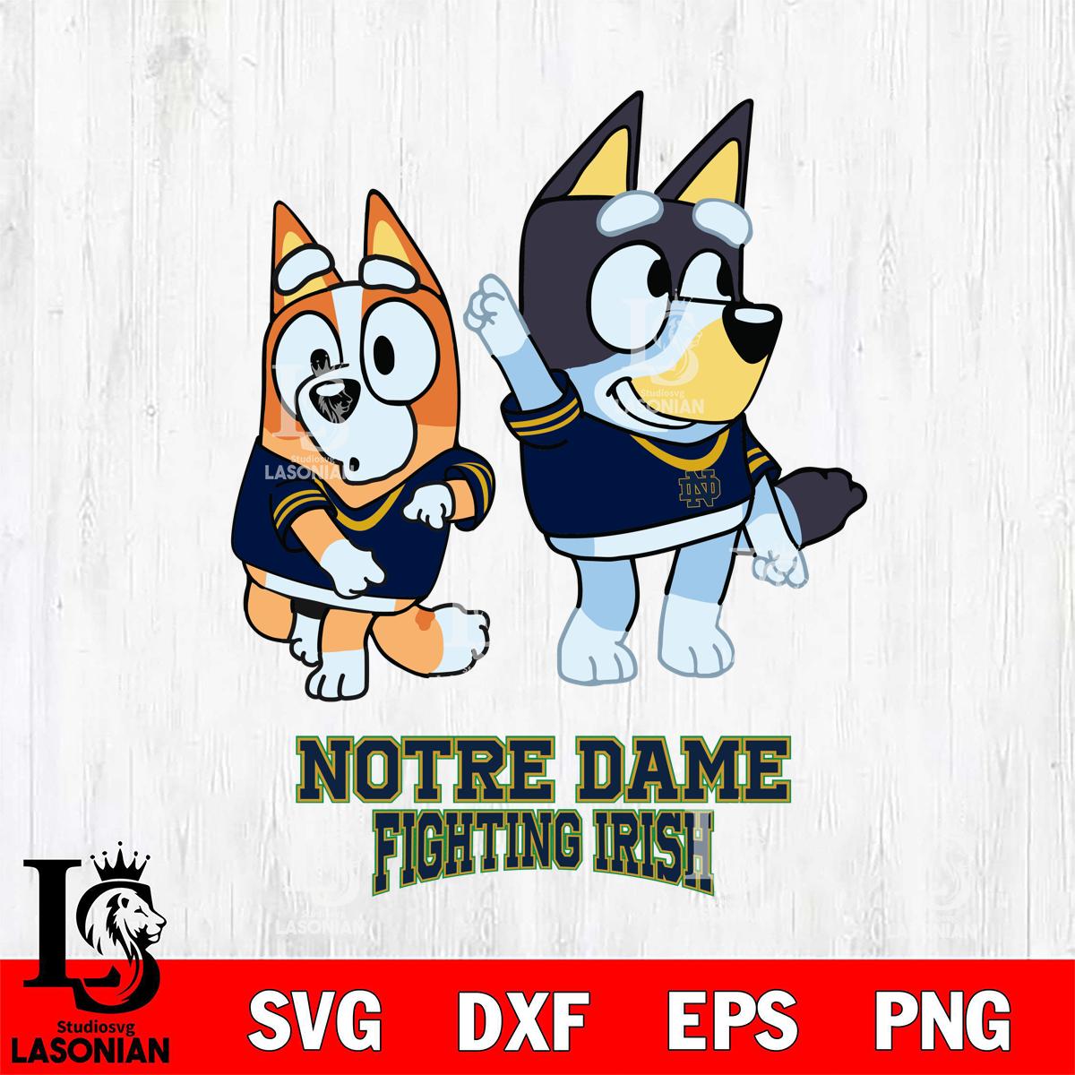 Notre Dame Fighting Irish Bluey Chilli Mode Dance – lasoniansvg