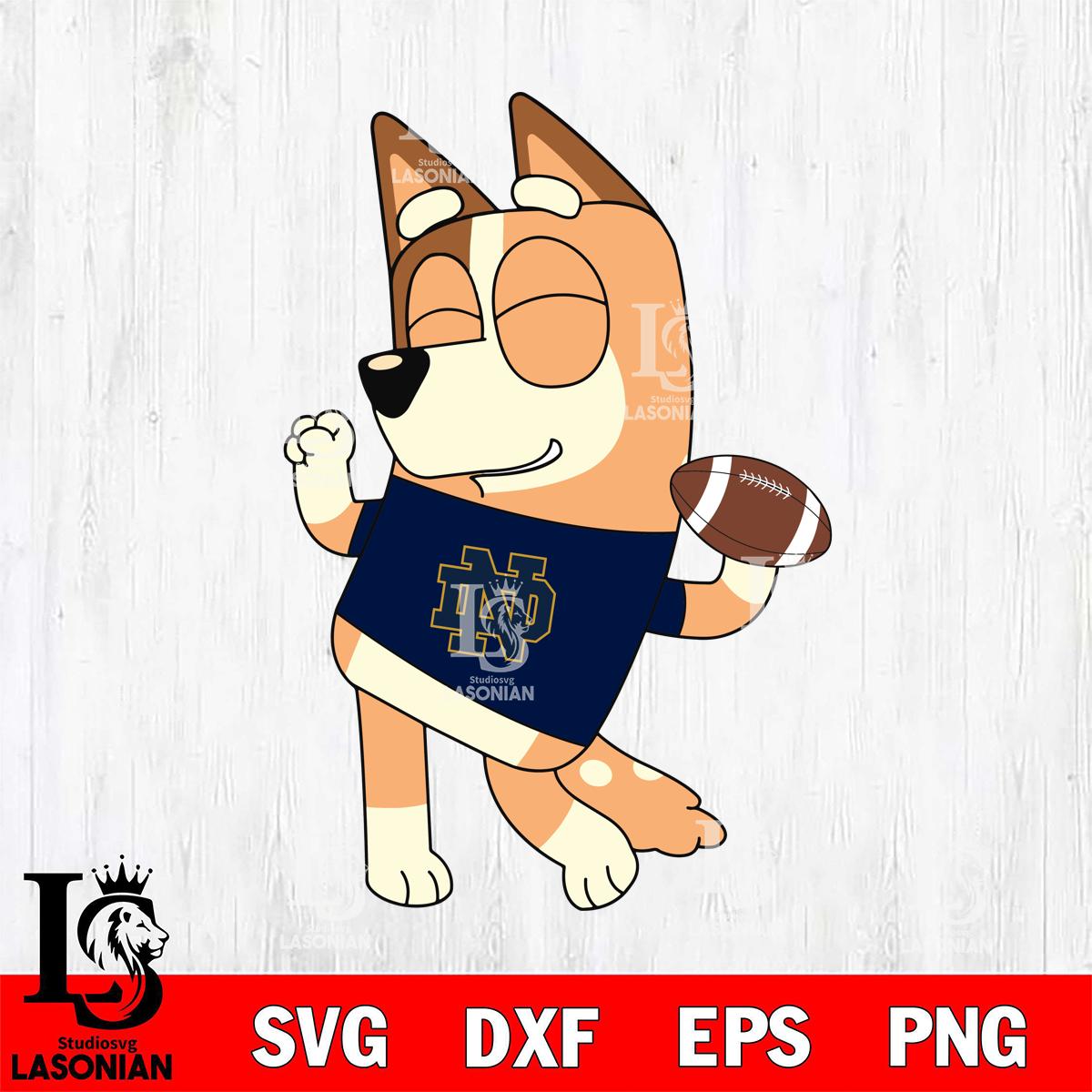 Notre Dame Fighting Irish Chilli bluey – lasoniansvg
