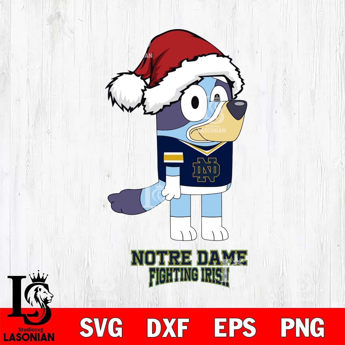 Notre Dame Fighting Irish Christmas Bluey Hat – lasoniansvg