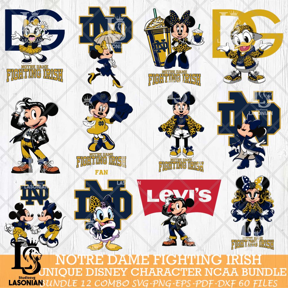 Notre Dame Fighting Irish Disney character NCAA Bundle 12 – lasoniansvg