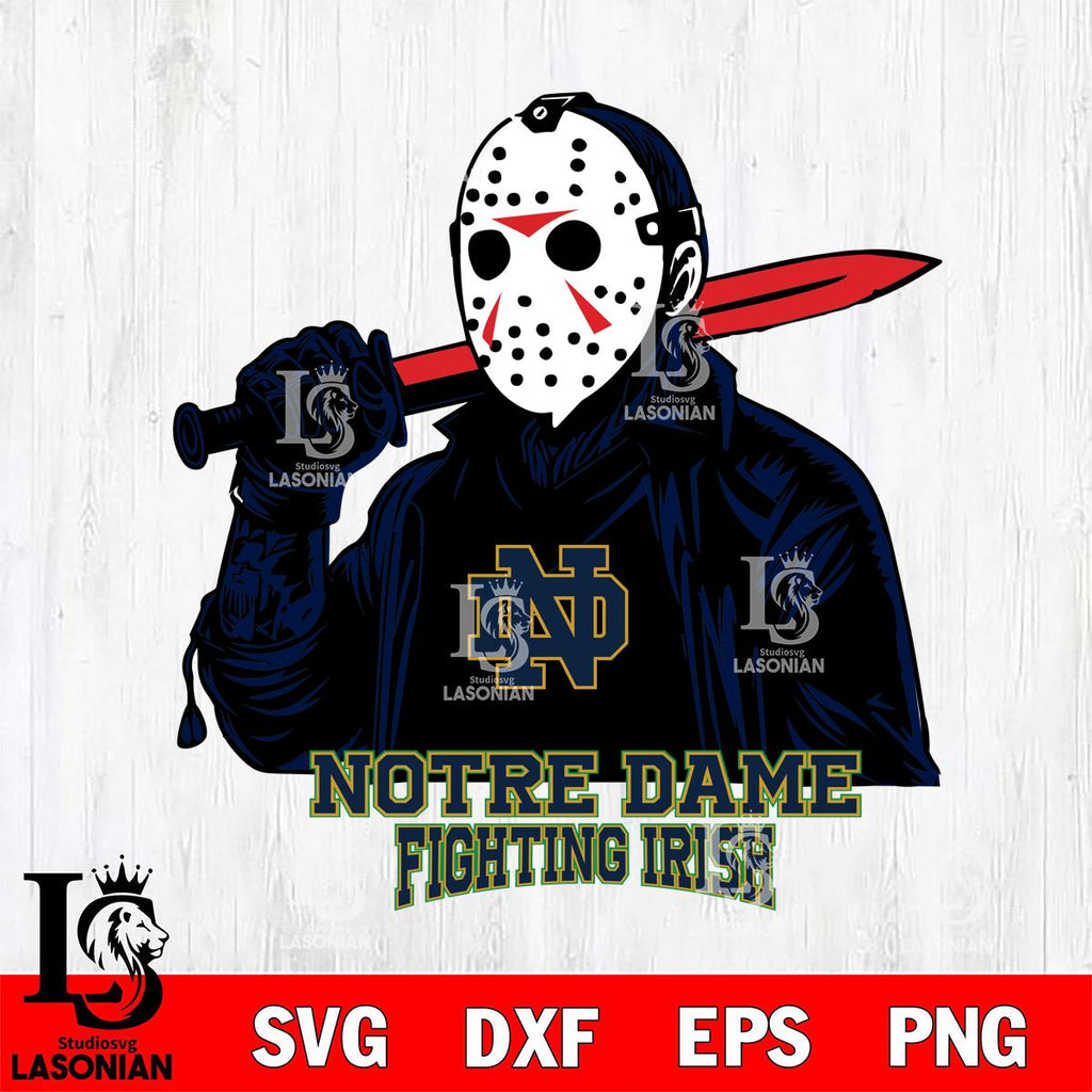 Notre Dame Fighting Irish Jason Voorhees Horror 12 – lasoniansvg