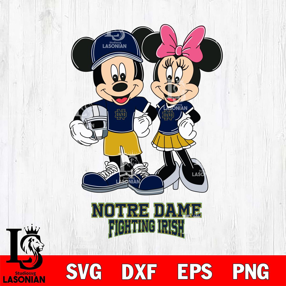 Notre Dame Fighting Irish Mickey Minnie Mouse Helmet – lasoniansvg