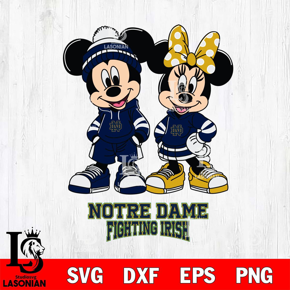 Notre Dame Fighting Irish Mickey Minnie Rugby Hoodie – lasoniansvg