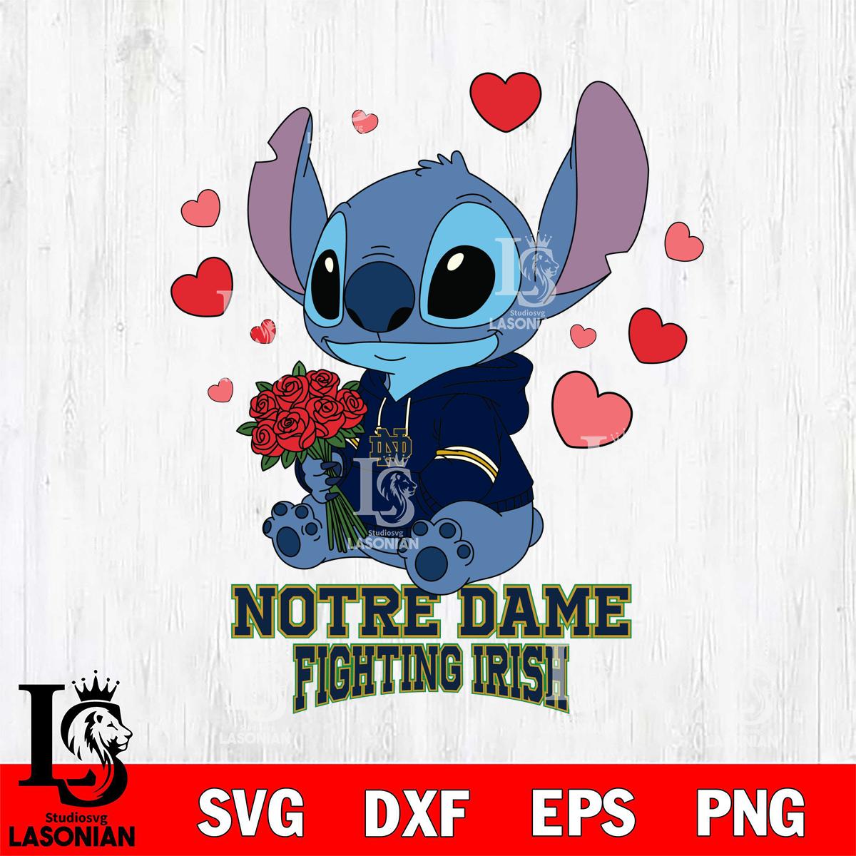 Notre Dame Fighting Irish Stitch Rose Digital Download, NCAA SVG DXF ...