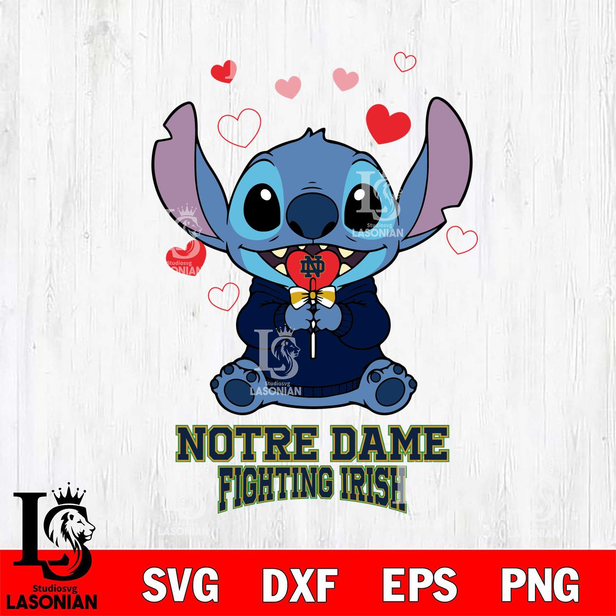Notre Dame Fighting Irish Stitch sucette Digital Download, NCAA SVG DXF ...