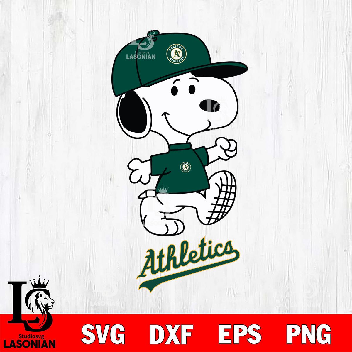 Oakland Athletics Snoopy Baseball – lasoniansvg