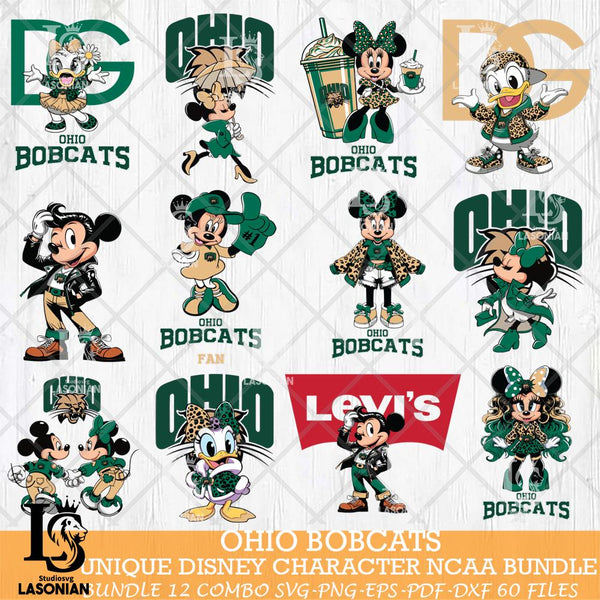 Ohio Bobcats Disney character NCAA Bundle 12 – lasoniansvg