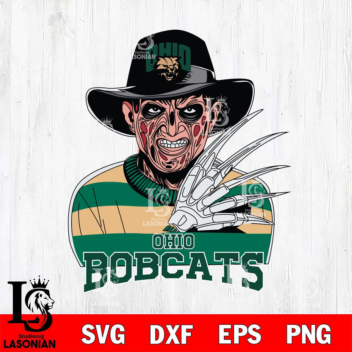 Ohio Bobcats Freddy Krueger Horror Halloween – lasoniansvg