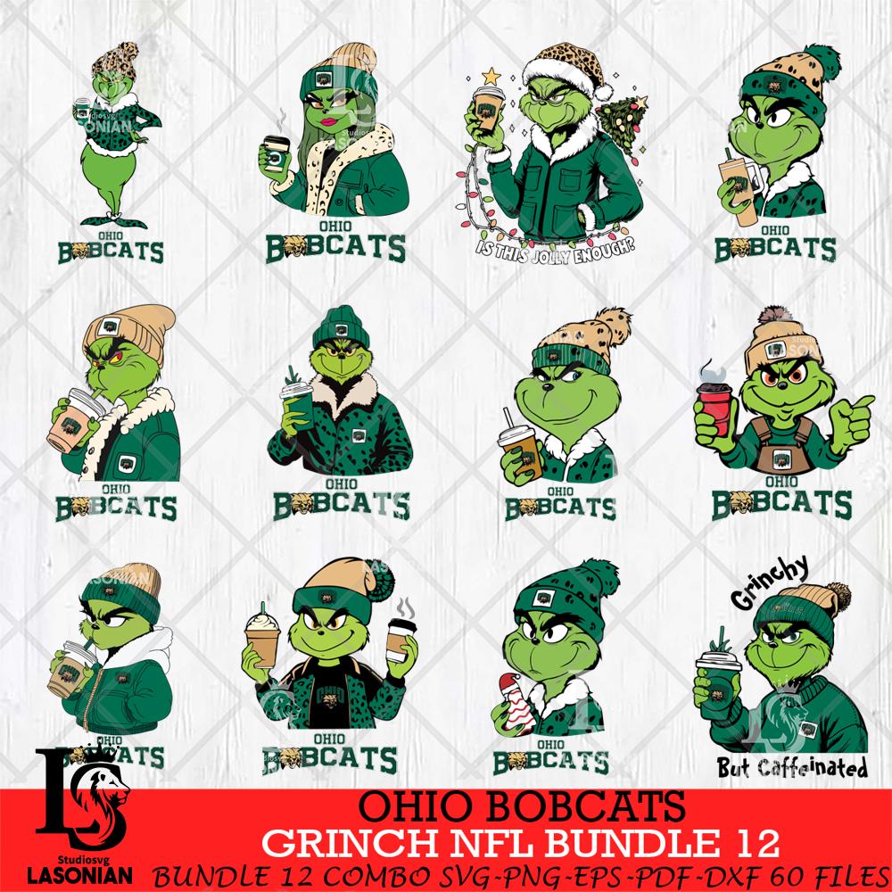 Ohio Bobcats Grinch NFL Bundle 12 SVG – lasoniansvg