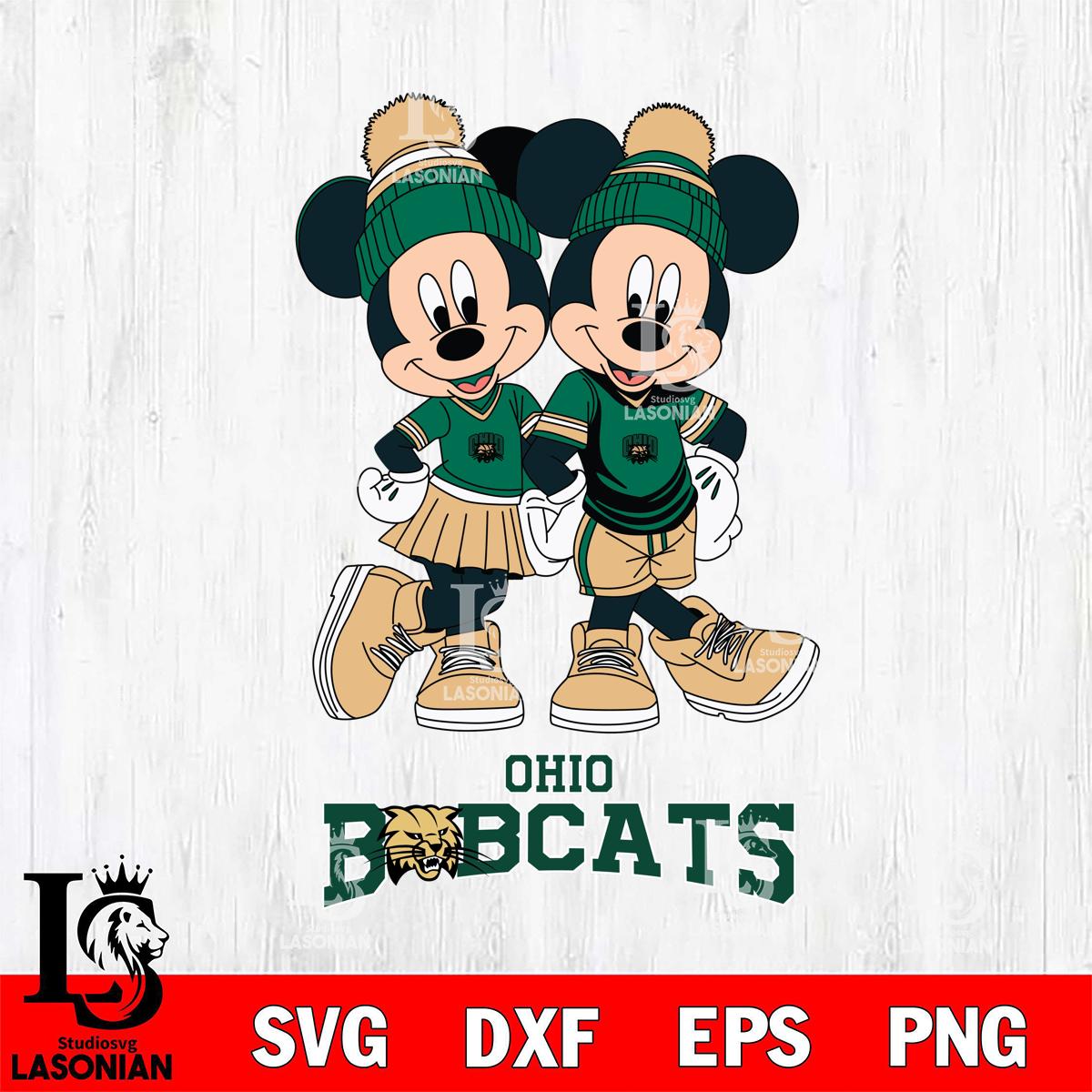 Ohio Bobcats Mickey And Minnie Mouse Football – lasoniansvg