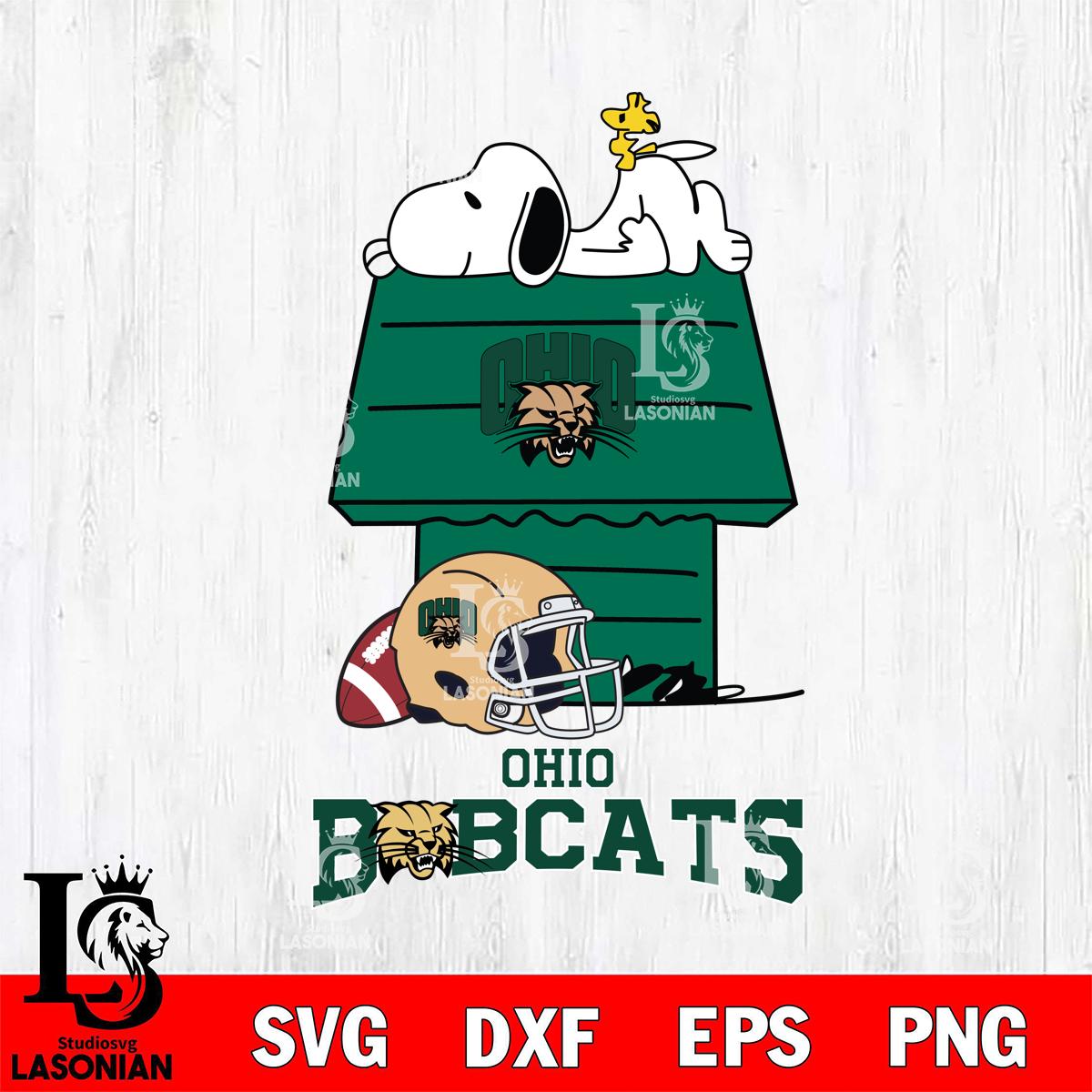 Ohio Bobcats Snoopy Chill Football – lasoniansvg