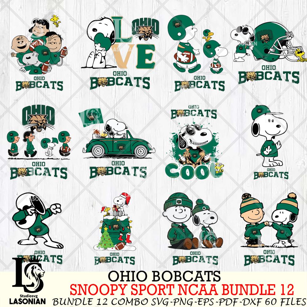 Ohio Bobcats Snoopy NCAA Bundle 12 SVG – lasoniansvg