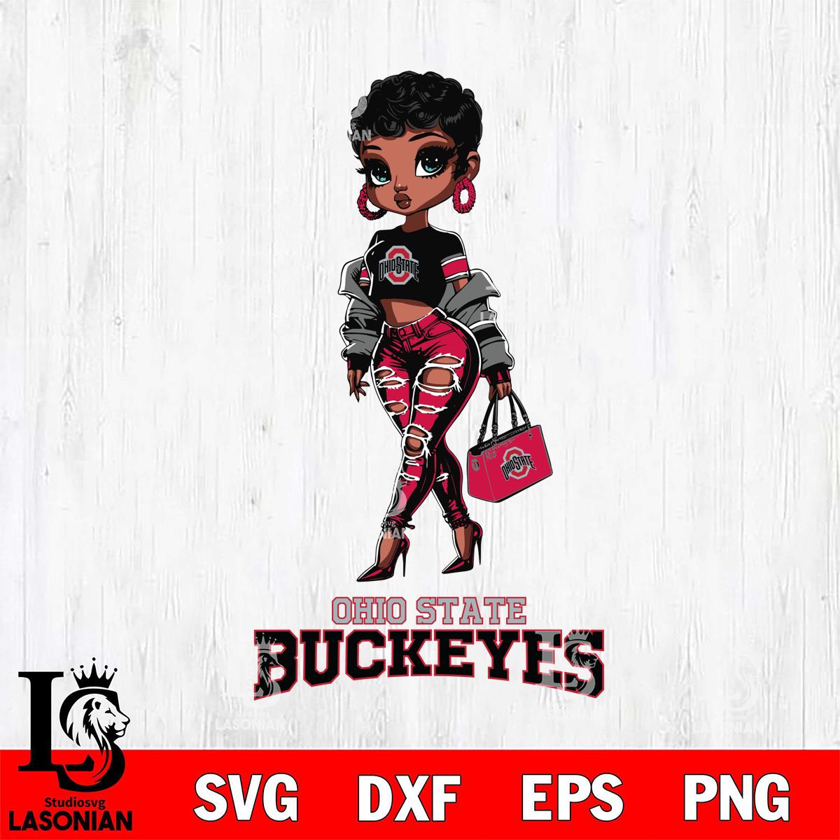 Ohio State Buckeyes Beautiful Black Fan Girl – lasoniansvg
