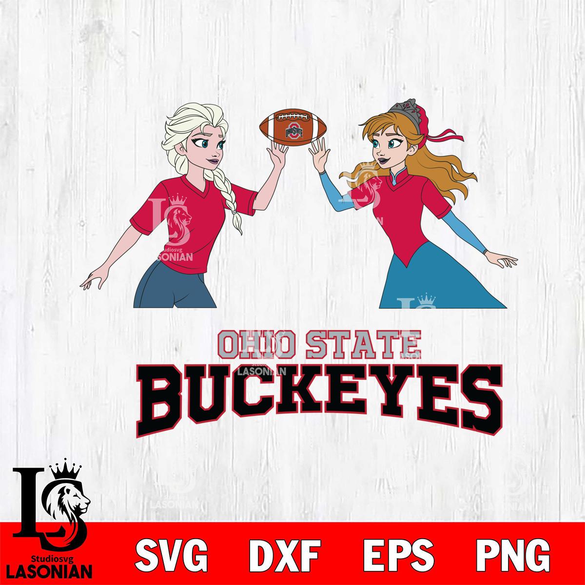 Ohio State Buckeyes Elsa & Anna Football – lasoniansvg