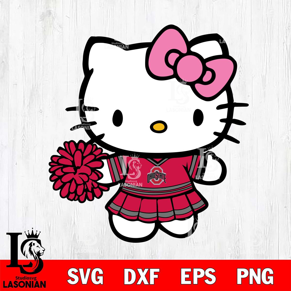 Ohio State Buckeyes Hello Kitty Cheerleader 8 – lasoniansvg
